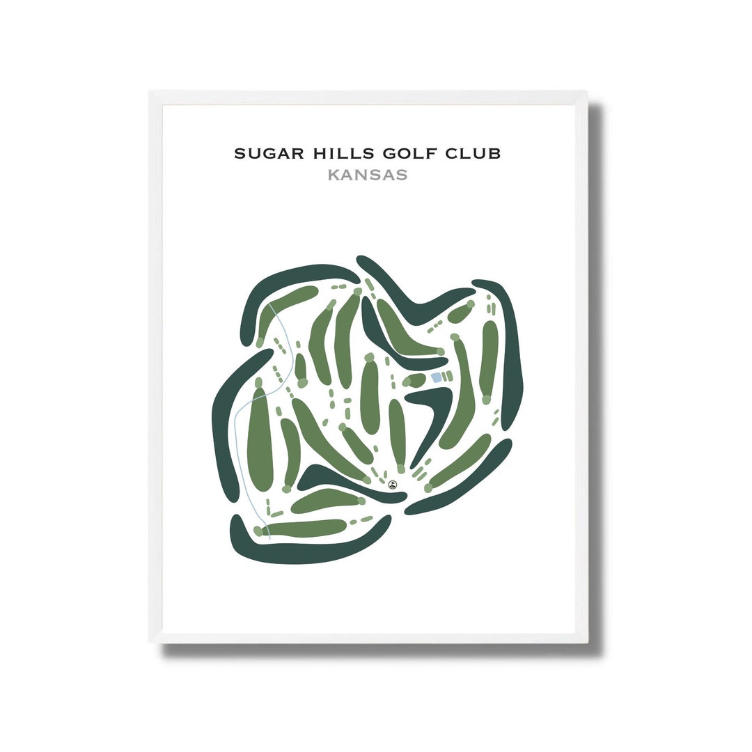Sugar Hills Golf Club, Kansas | Golf Course Map, Golf Map, Golfer Gift ...