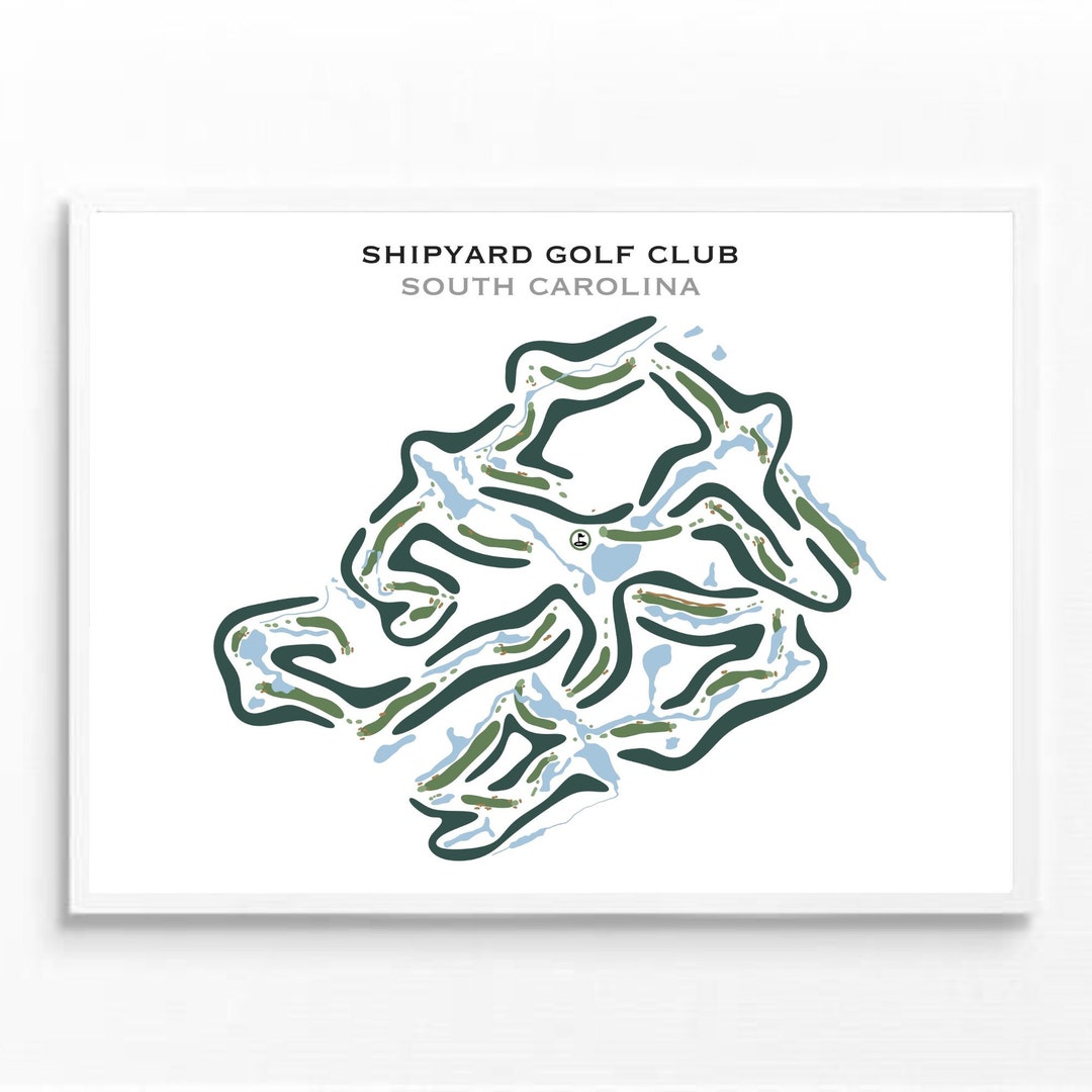 Shipyard Golf Club SC Golf Course Map Home Decor Golfer - Etsy
