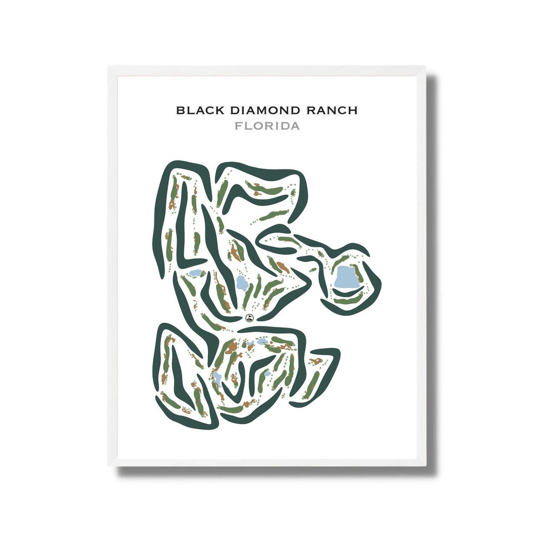 Black Diamond Ranch, FL | Golf Course Map, Golf Map, Golfer Gift for ...