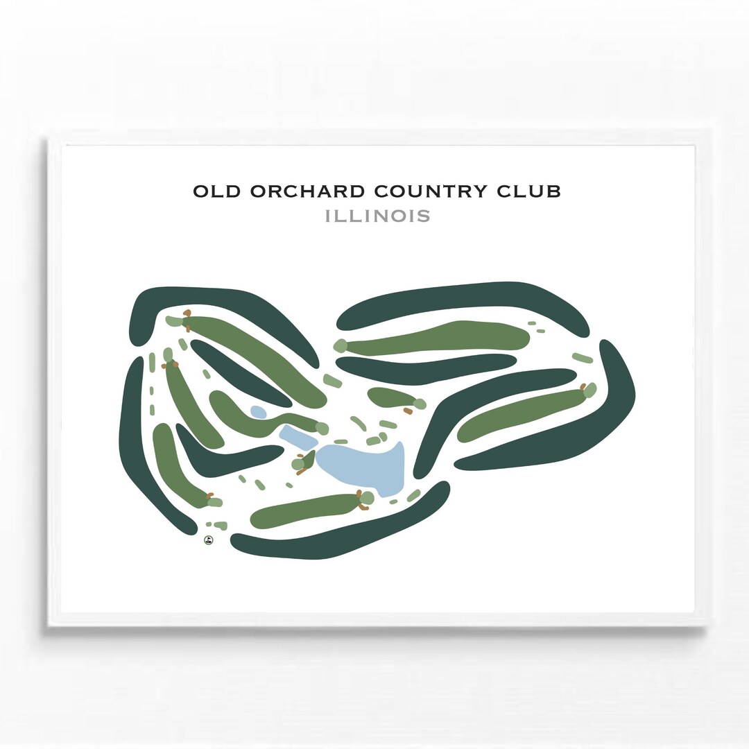 Old Orchard Country Club, IL | Golf Course Map, Golf Map, Golfer Gift ...