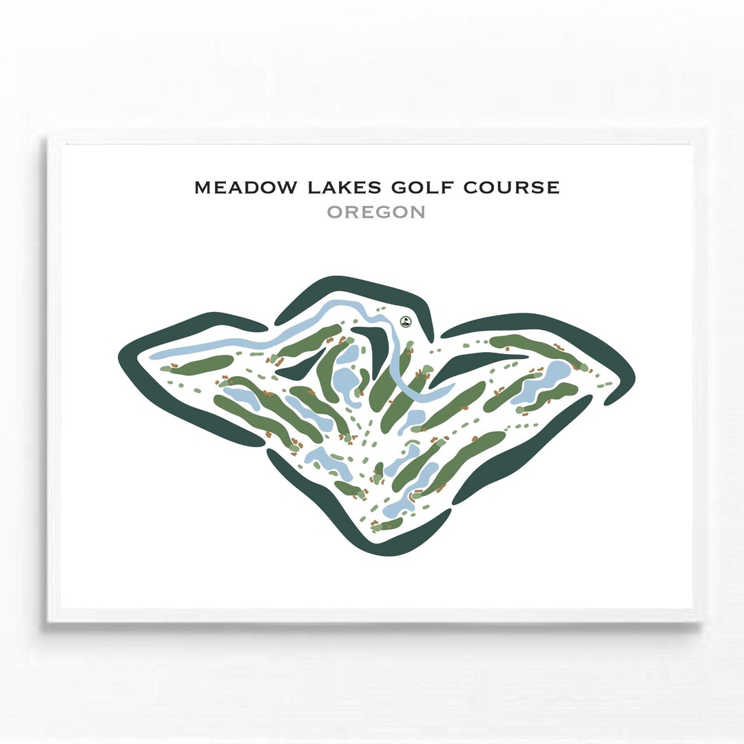 Meadow Lakes Golf Course, OR | Golf Course Map, Golf Map, Golfer Gift ...