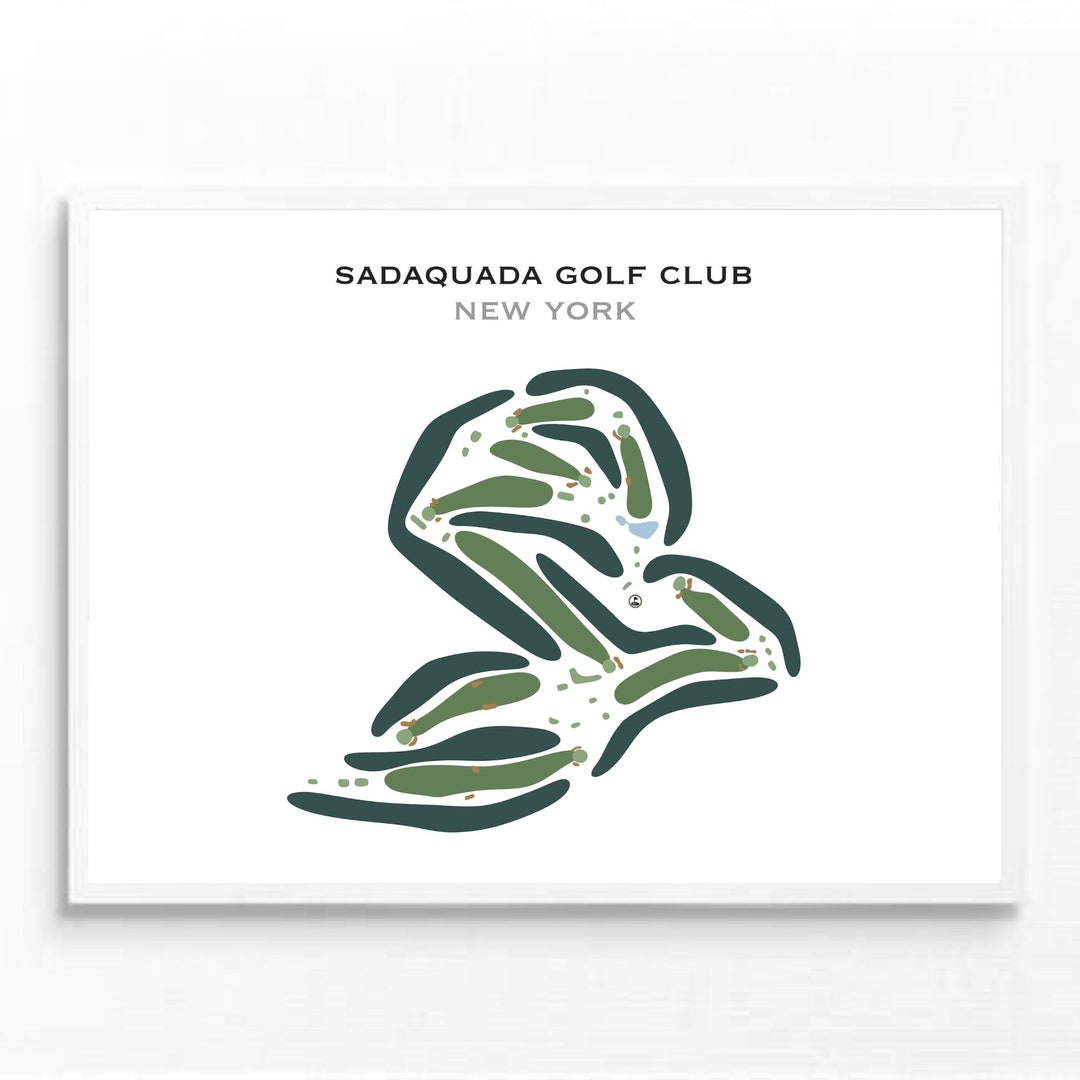 Sadaquada Golf Club, NY | Golf Course Map, Golf Map, Golfer Gift for ...