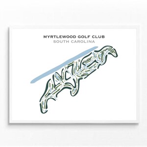 Myrtlewood Golf Club, SC | Golf Course Map, Golf Map, Golfer Gift for ...