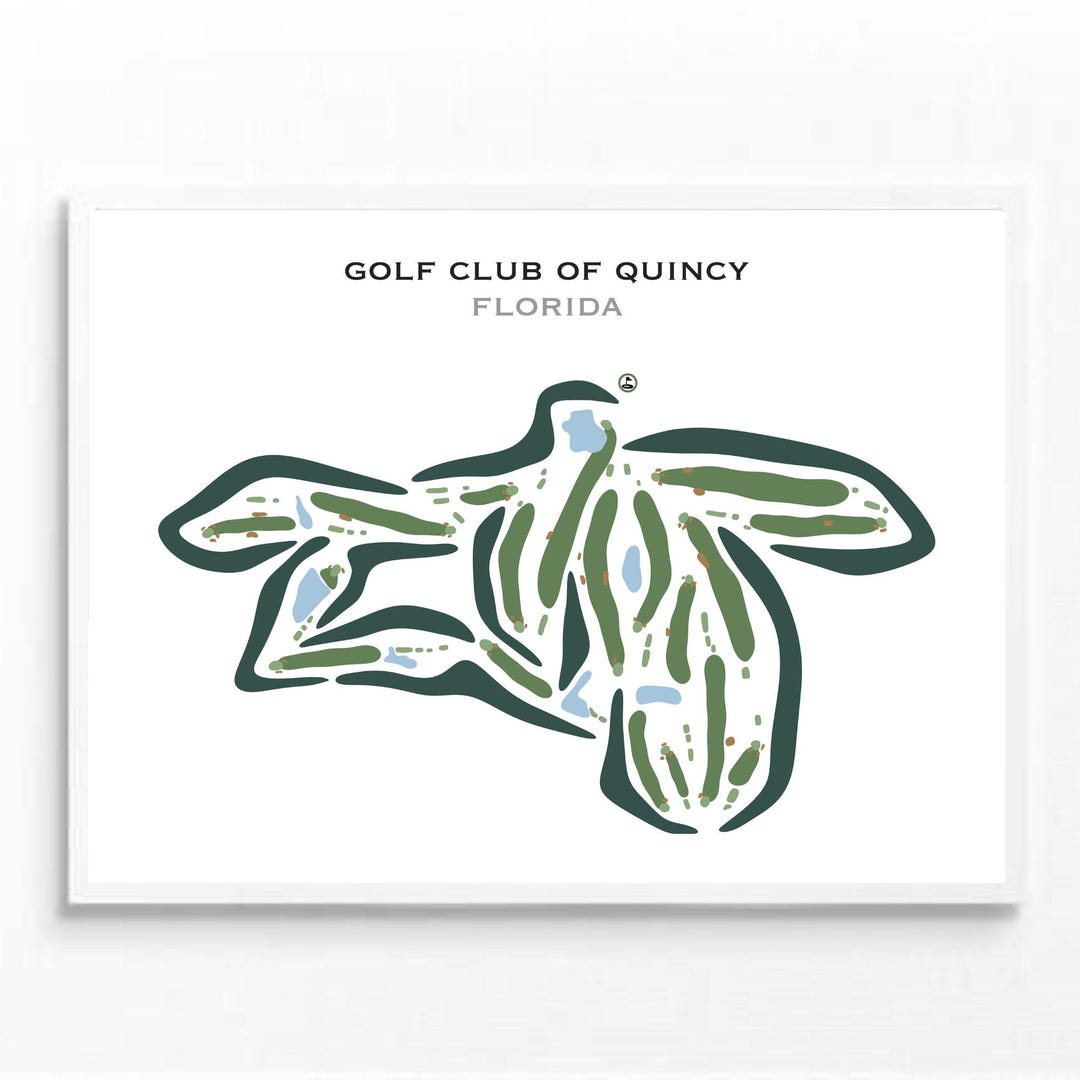 Golf Club of Quincy, Florida | Golf Course Map, Golf Map, Golfer Gift ...