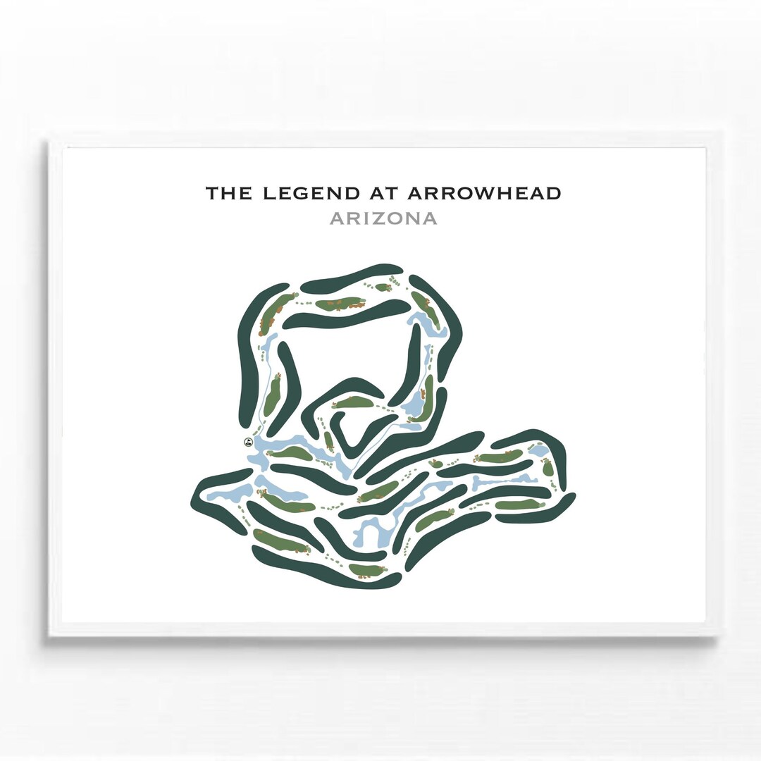 The Legend at Arrowhead, AZ | Golf Course Map, Golf Map, Golfer Gift ...