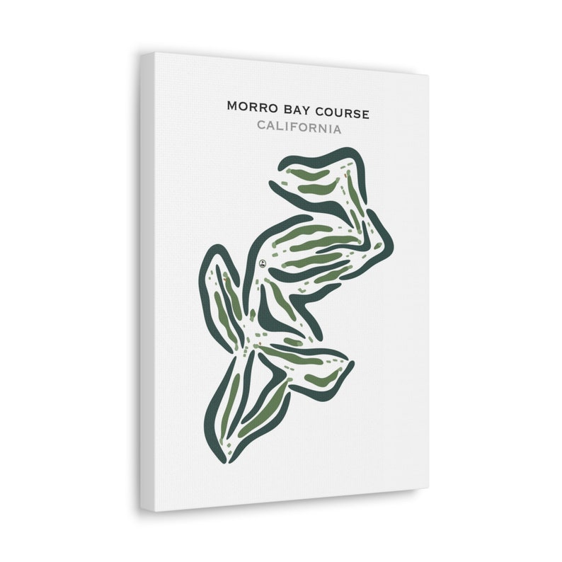 Morro Bay Golf Course, CA Golf Course Map Wall Art, Golf Map Canvas ...