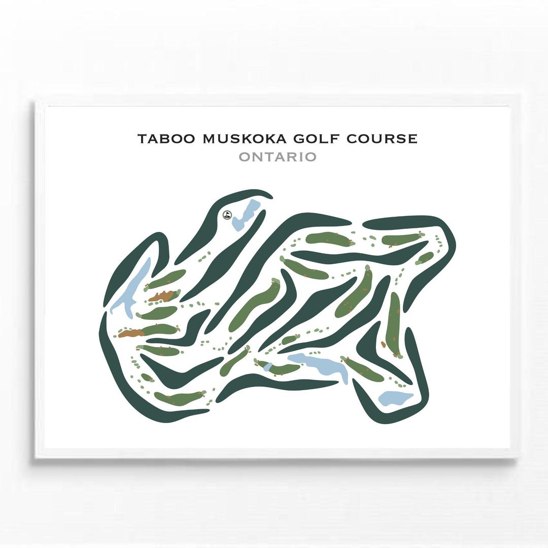 Taboo Muskoka Golf Course, Ontario Golf Course Map Canvas, Golf Gift ...