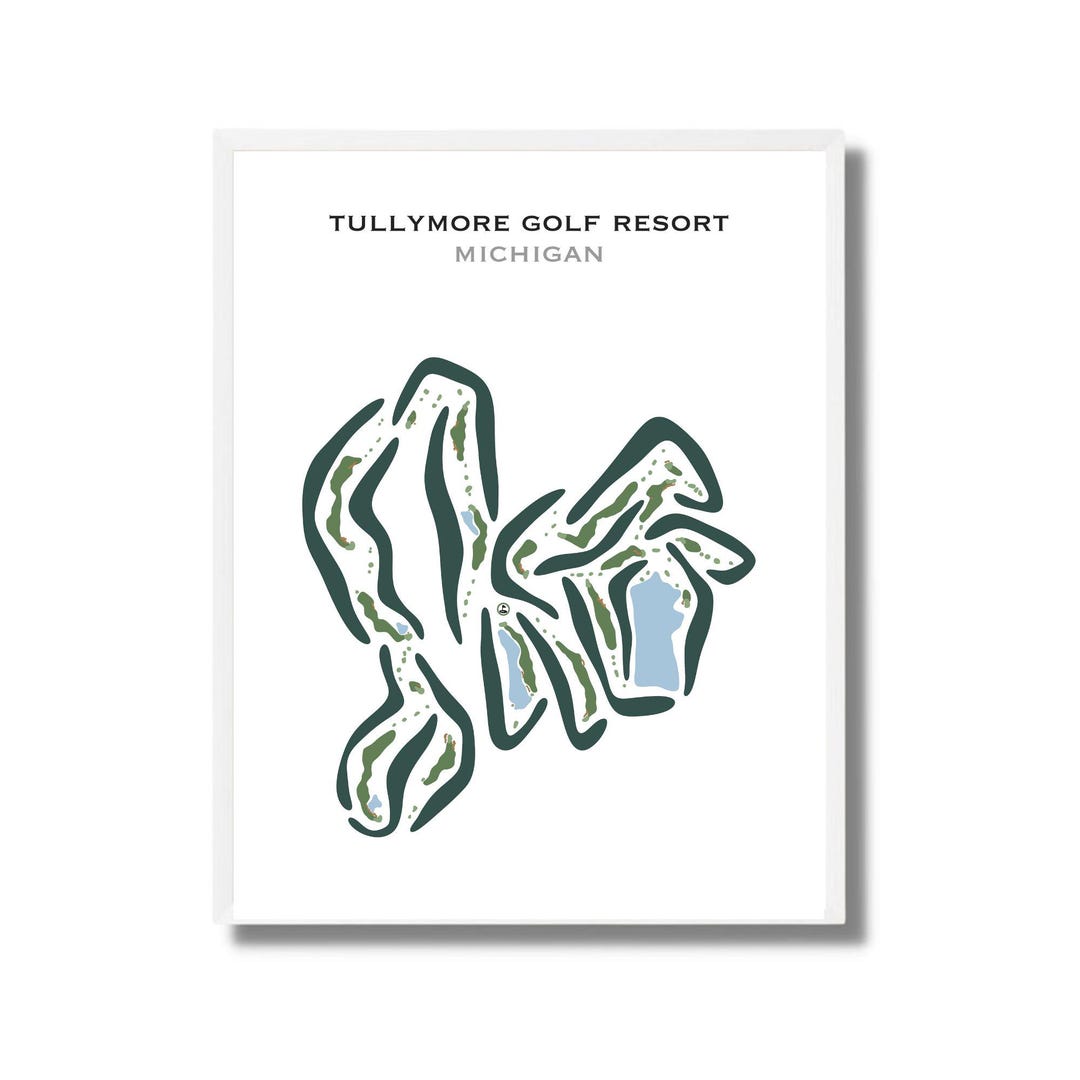 Tullymore Golf Resort, MI | Golf Course Map, Golf Map, Golfer Gift for ...