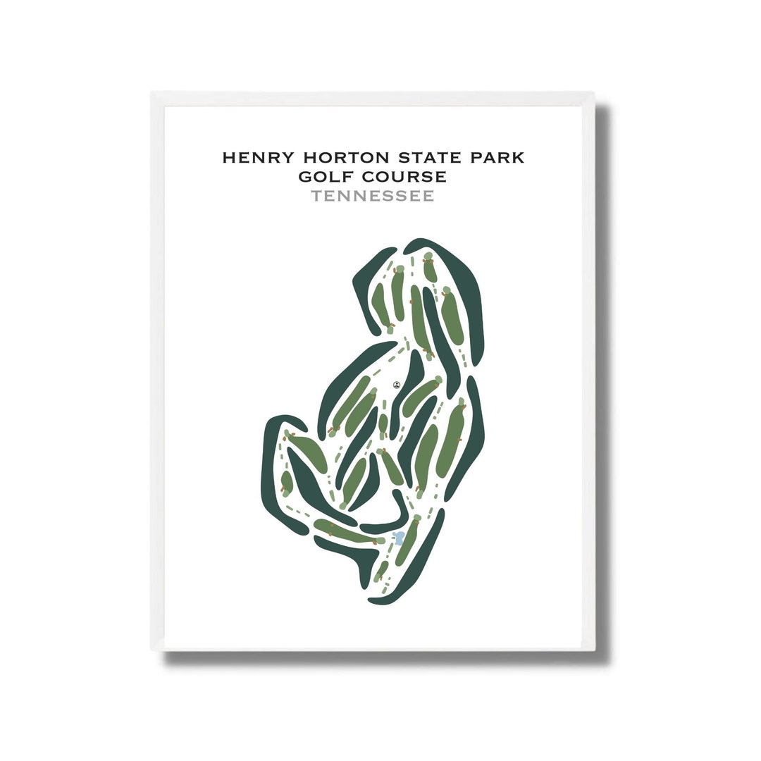 Henry Horton Golf Course, TN | Golf Course Map, Golf Map, Golfer Gift ...