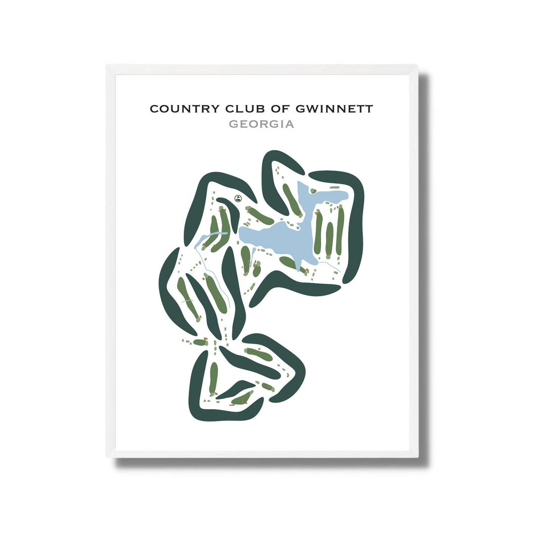 Country Club of Gwinnett, GA | Golf Course Map, Golf Map, Golfer Gift ...