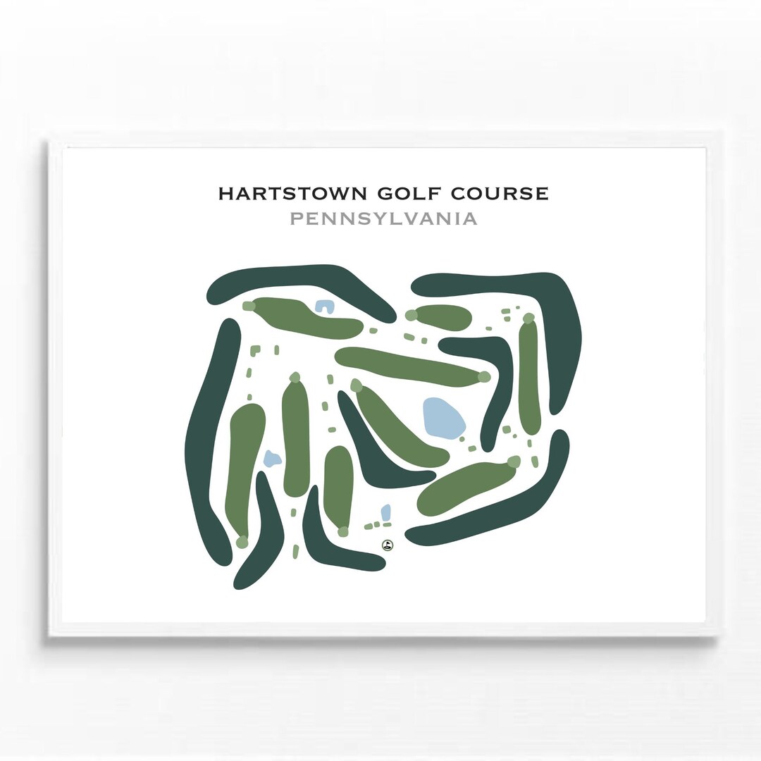 Hartstown Golf Course, PA | Golf Course Map, Golf Map, Golfer Gift for ...