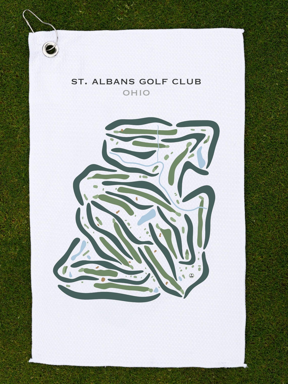 St. Albans Golf Club, Ohio Golf Course Map Wall Art, Golf Map Canvas ...