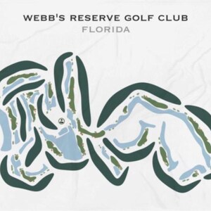 Webb's Reserve, Florida | Golf Course Map, Golf Map, Golfer Gift for ...