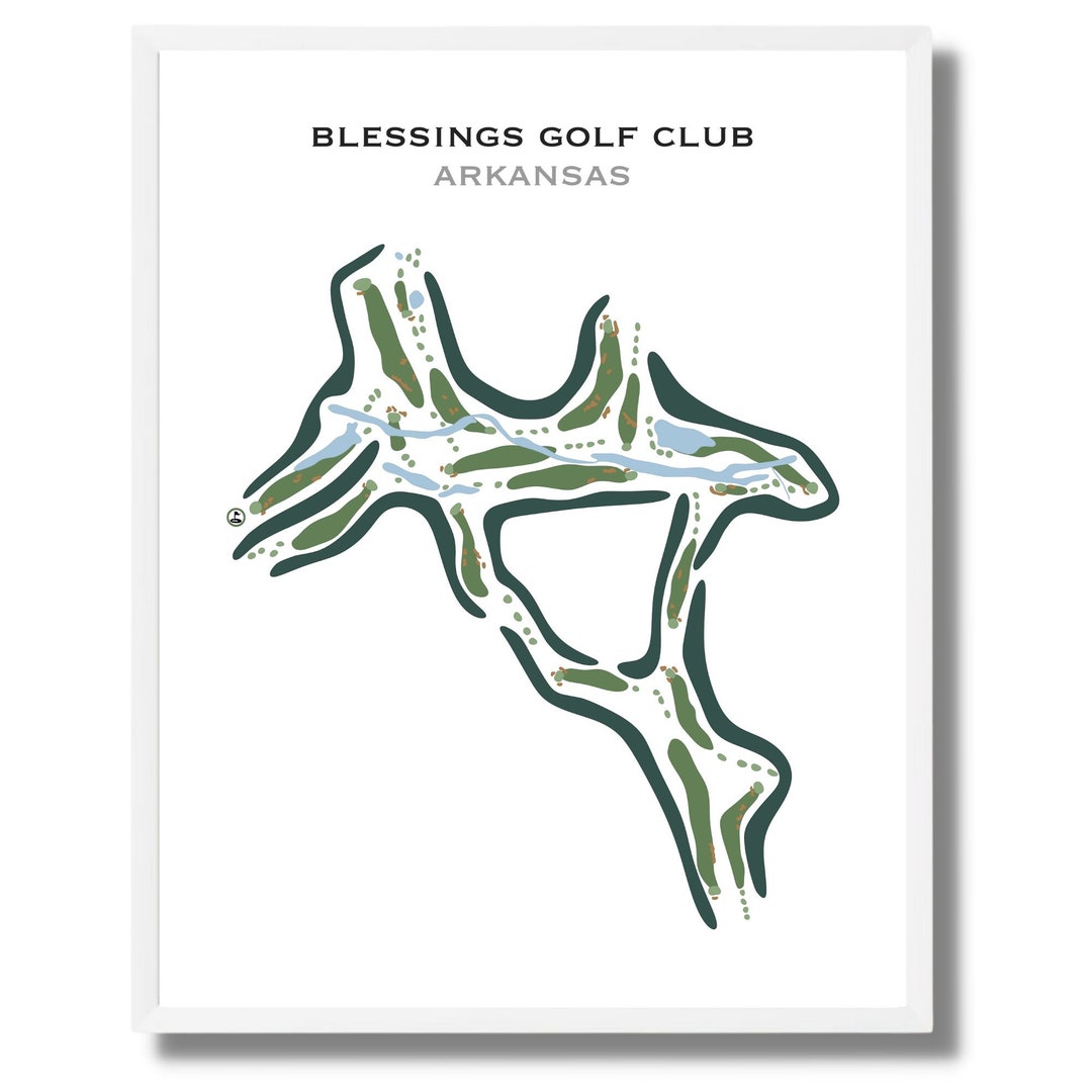 Golf Club Prints Blessing Club Arkansas Golf Course Map - Etsy