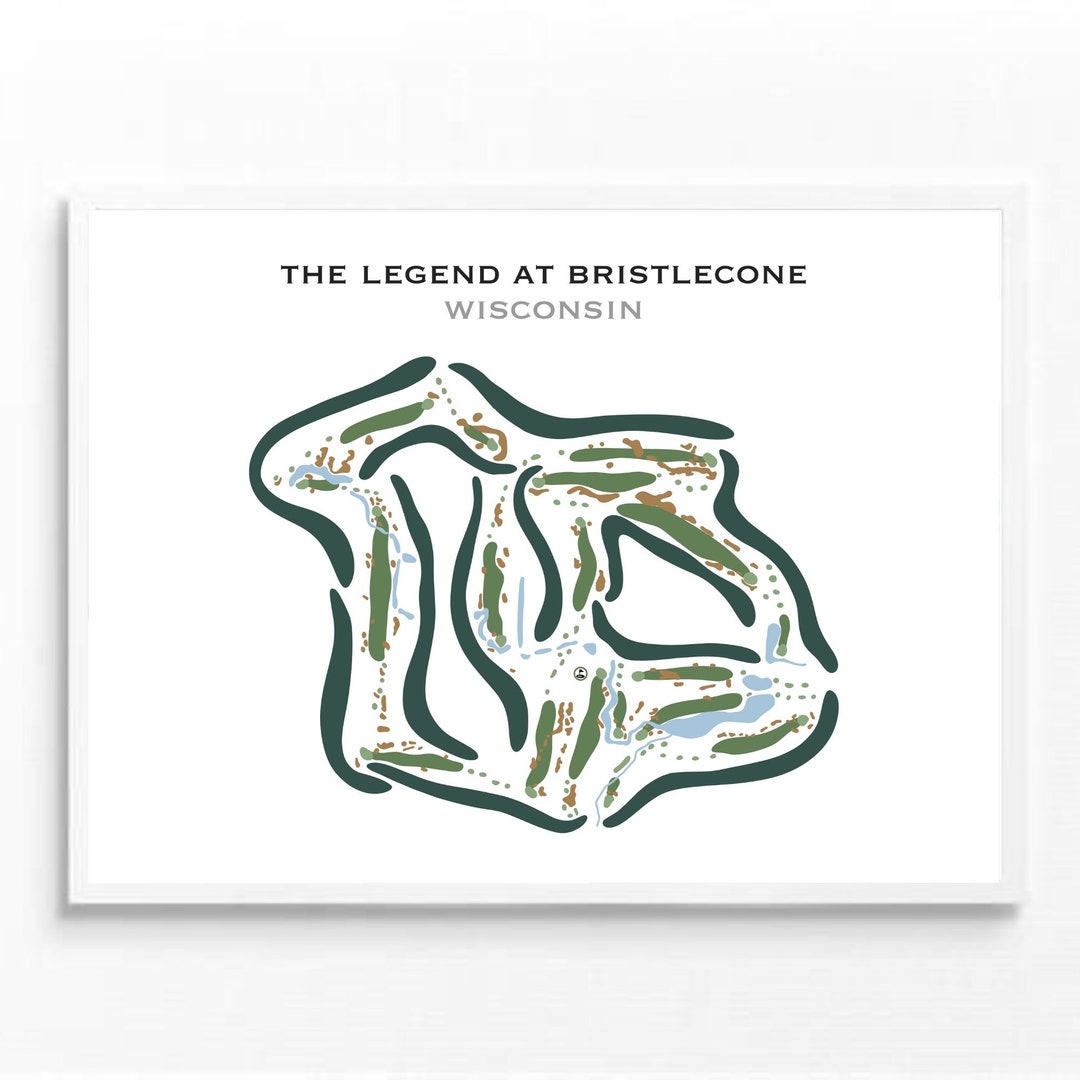 The Legend at Bristlecone, WI | Golf Course Map, Golf Map, Golfer Gift ...