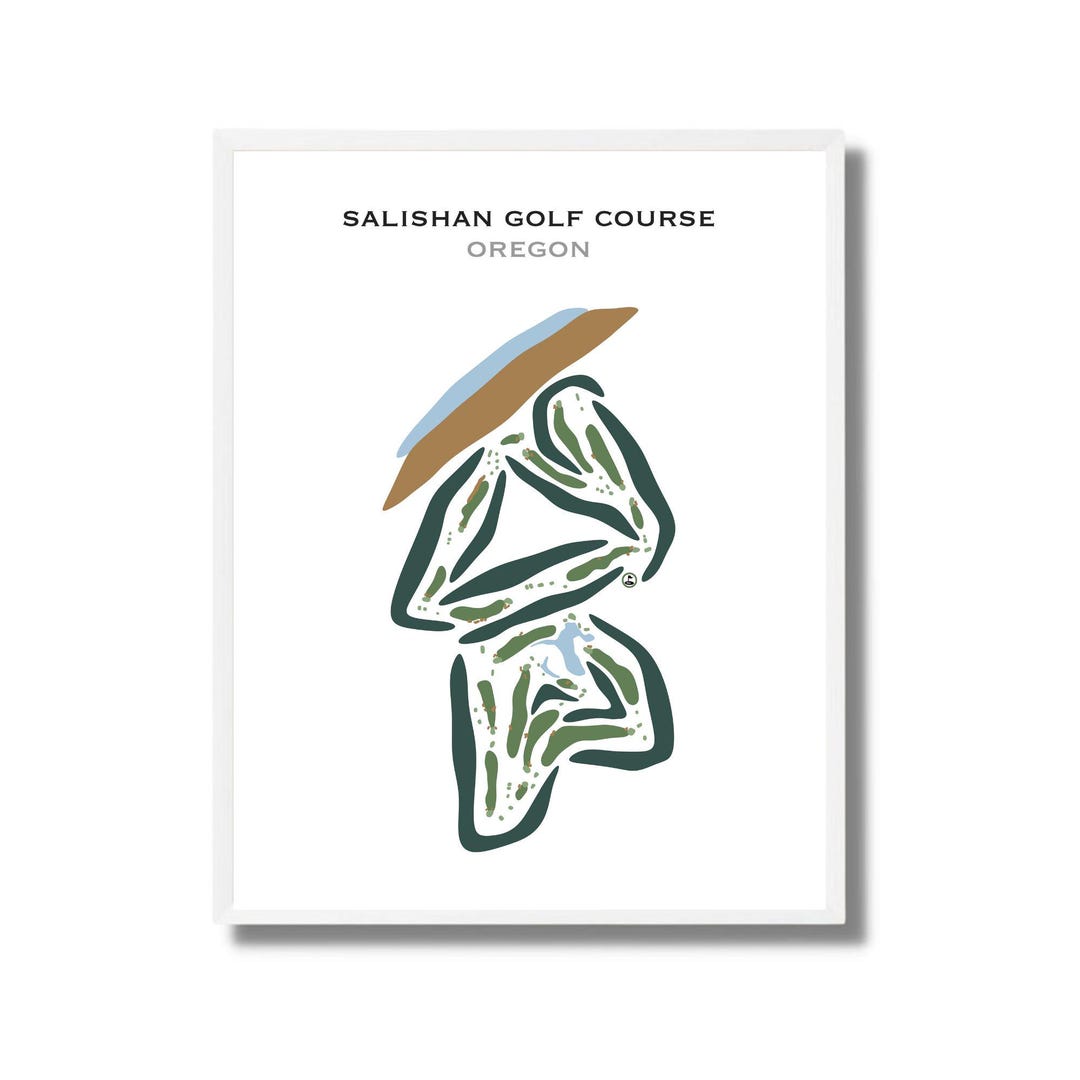 Salishan Golf Course, OR | Golf Course Map, Golf Map, Golfer Gift for ...