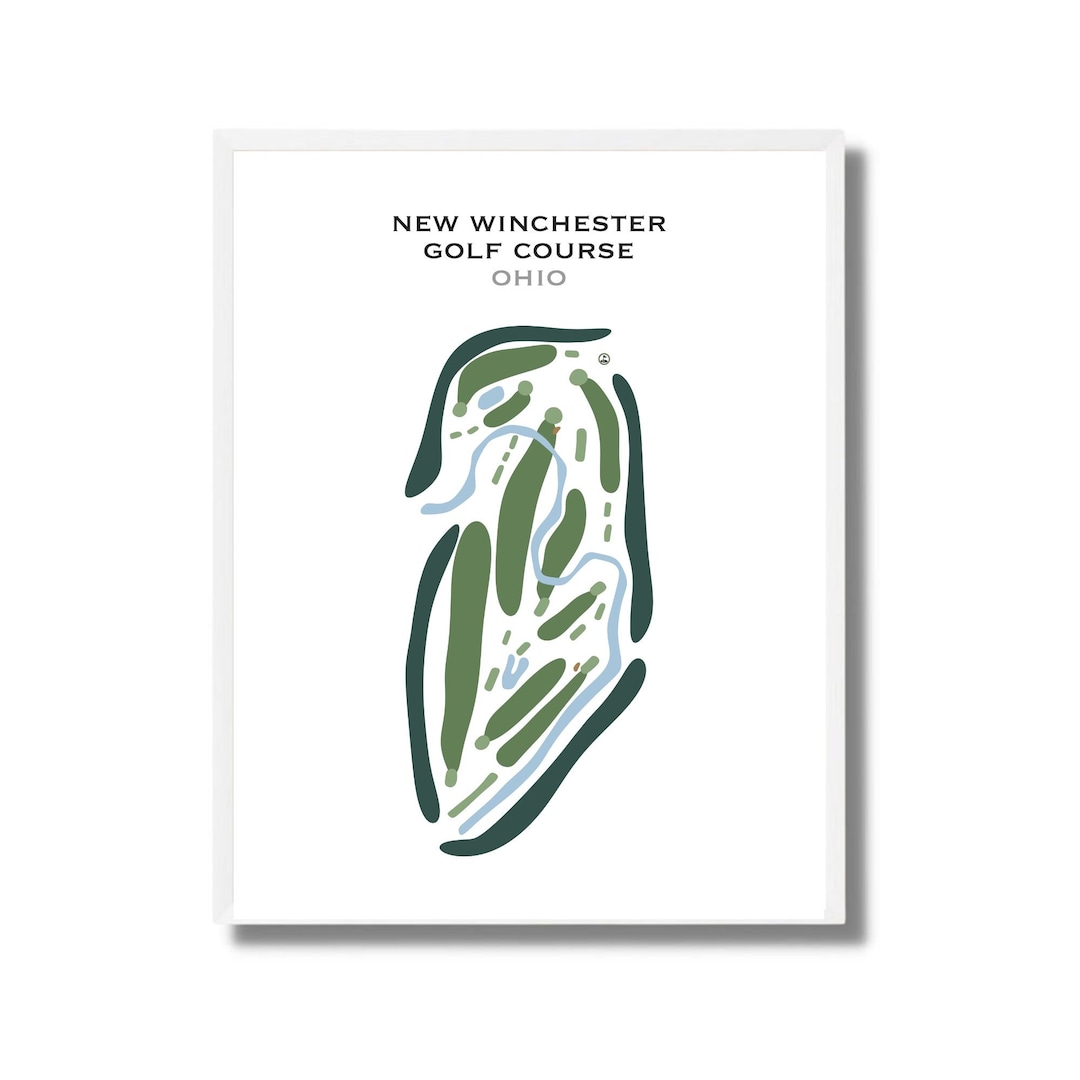 New Winchester Golf Course, OH | Golf Course Map, Golf Map, Golfer Gift ...