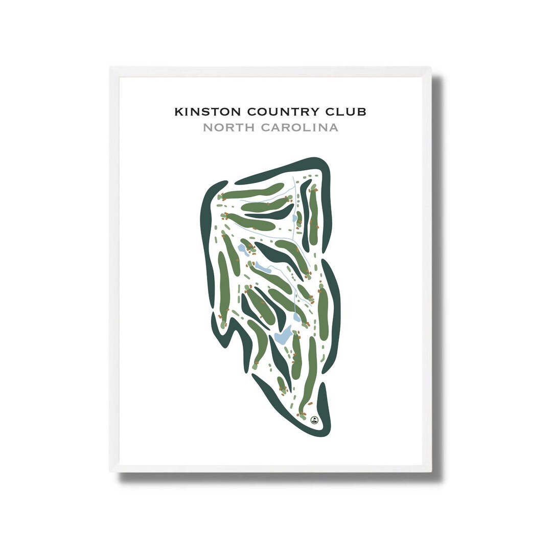 Kinston Country Club, NC | Golf Course Map, Golf Map, Golfer Gift for ...
