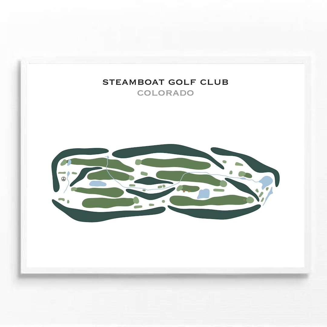Steamboat Golf Club, CO | Golf Course Map, Golf Map, Golfer Gift for ...