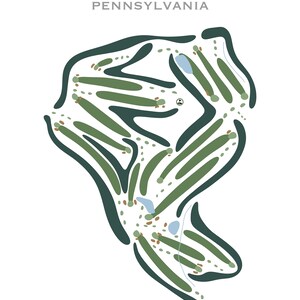 Latrobe Country Club PA Golf Course Map Home Decor Golfer - Etsy