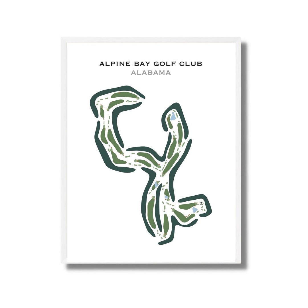 Alpine Bay Golf Course, AL | Golf Course Map, Golf Map, Golfer Gift for ...
