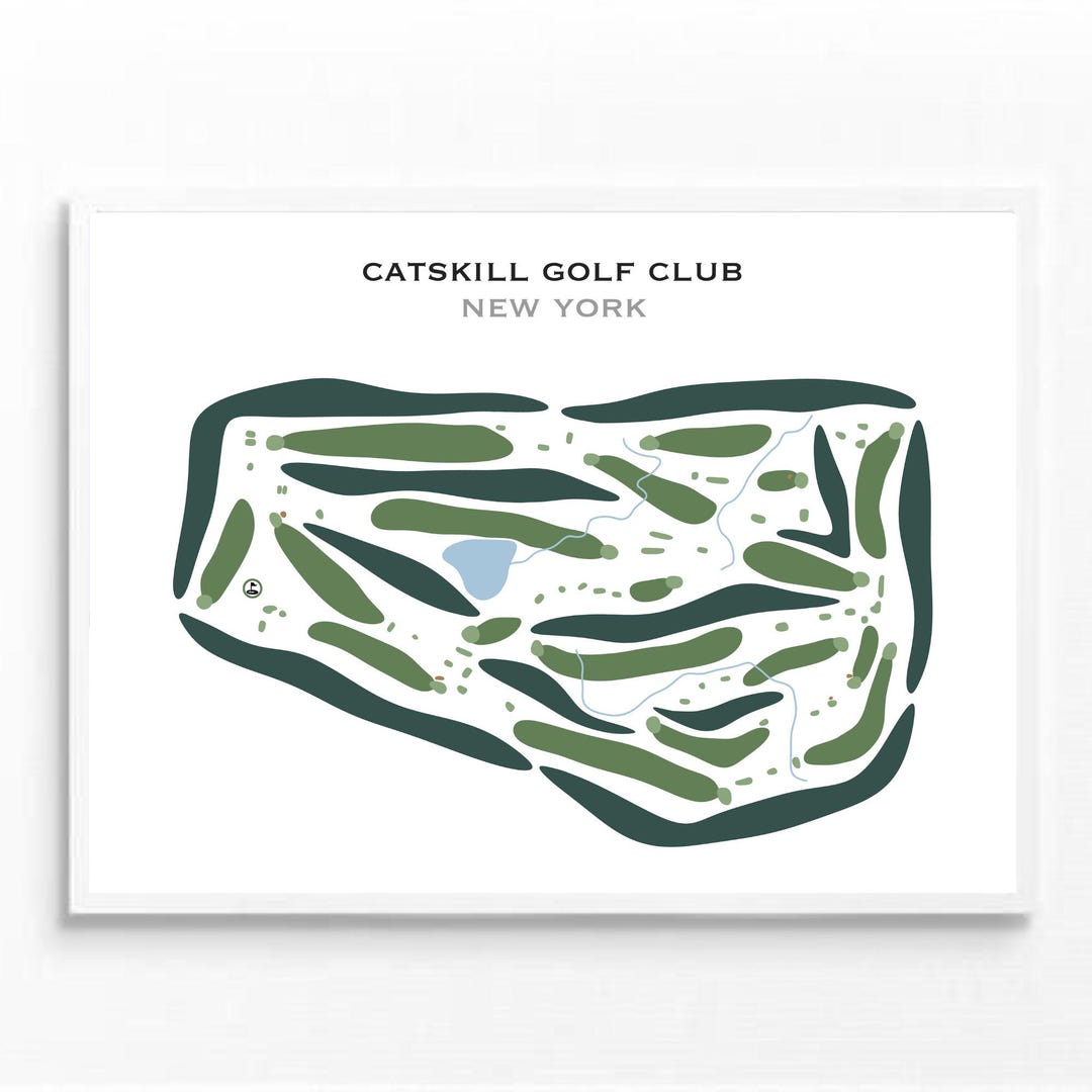 Catskill Golf Club, NY | Golf Course Map, Golf Map, Golfer Gift for Him ...