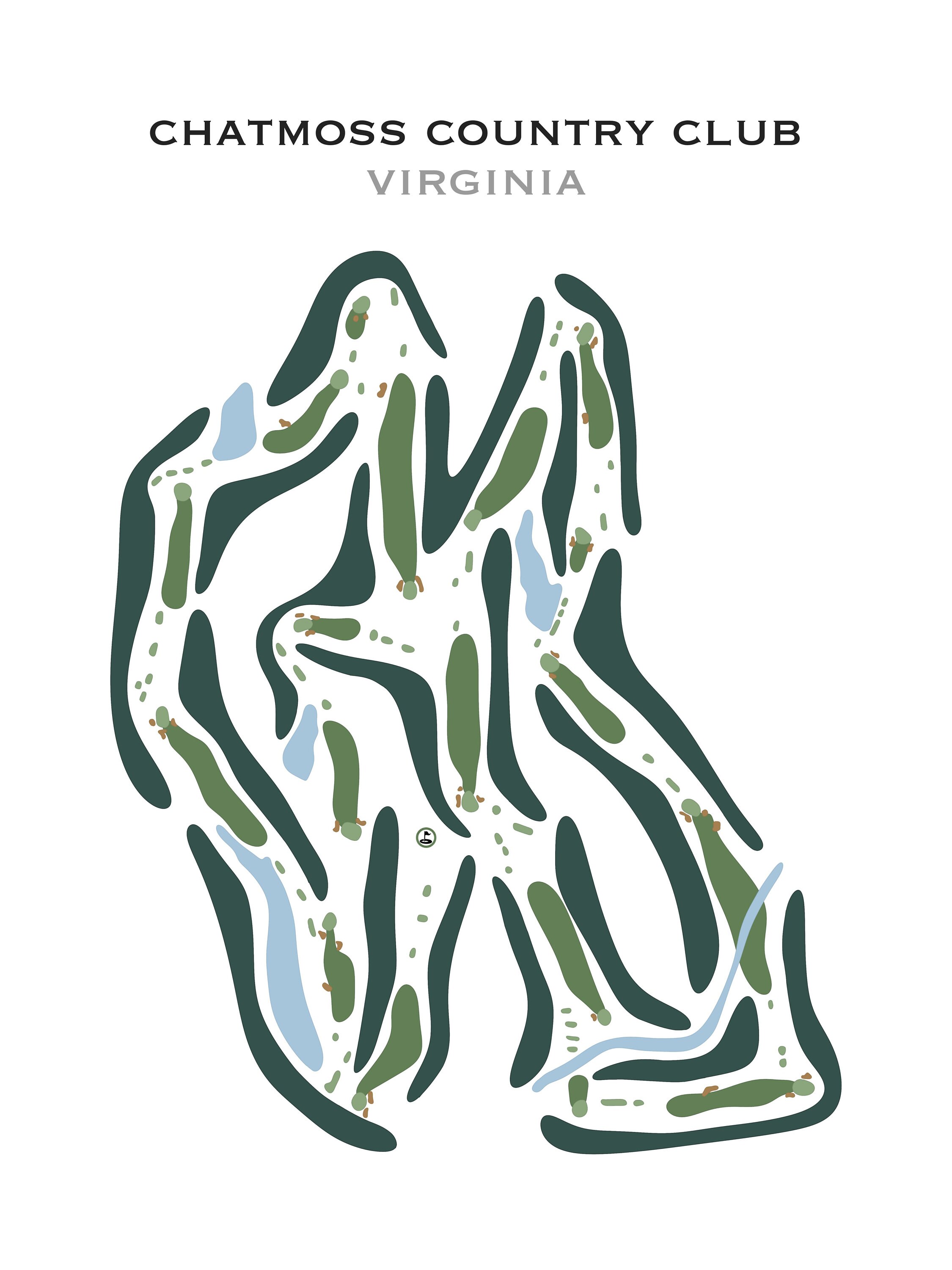 Chatmoss Country Club VA Golf Course Map Home Decor - Etsy Canada