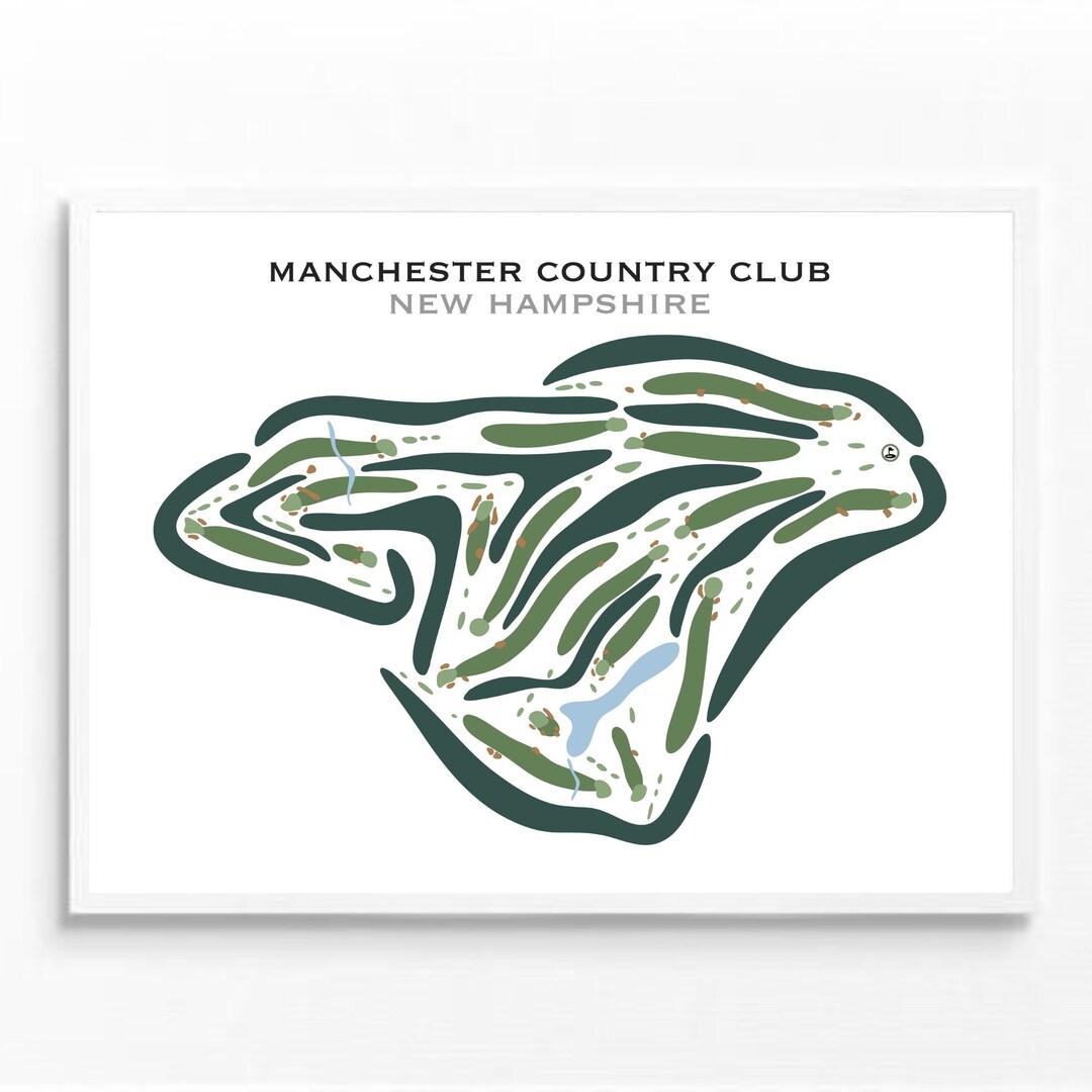 Manchester Country Club, New Hampshire, Golf Course Map, Golf Course ...