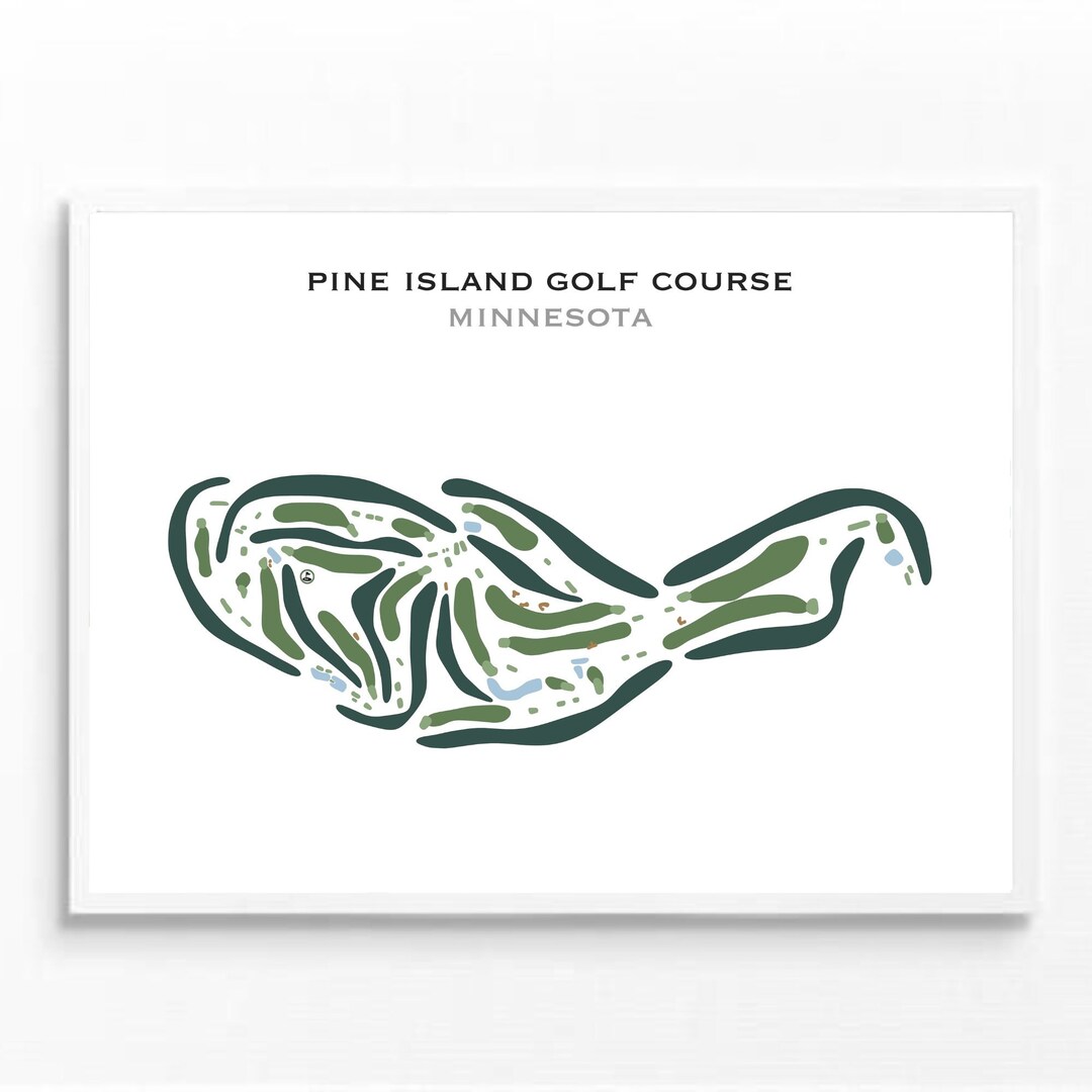 Pine Island Golf Course, MN | Golf Course Map, Golf Map, Golfer Gift ...