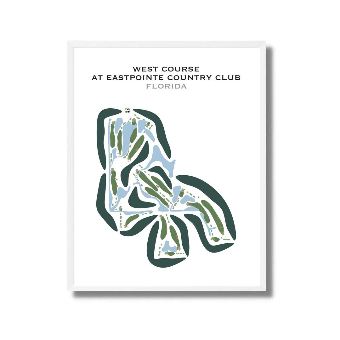 West Course at Eastpointe Country Club, FL | Golf Course Map, Golf Map ...