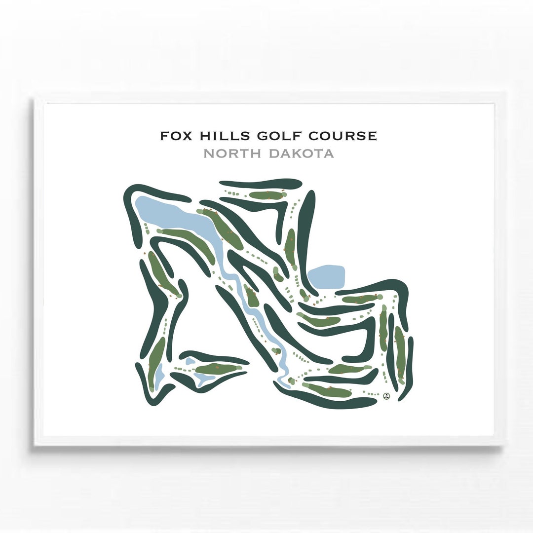 Fox Hills Golf Course, ND | Golf Course Map, Golf Map, Golfer Gift for ...