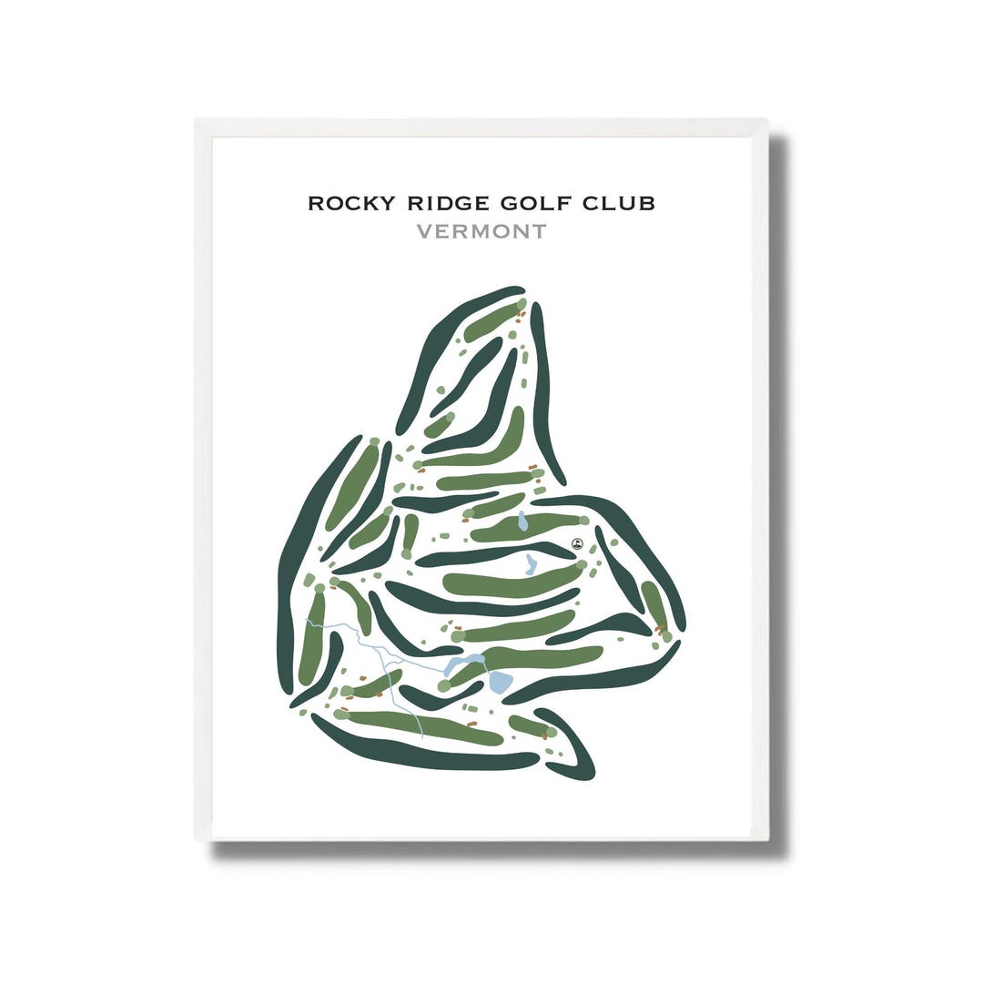 Rocky Ridge Golf Club, Vermont | Golf Course Map, Golf Map, Golfer Gift ...