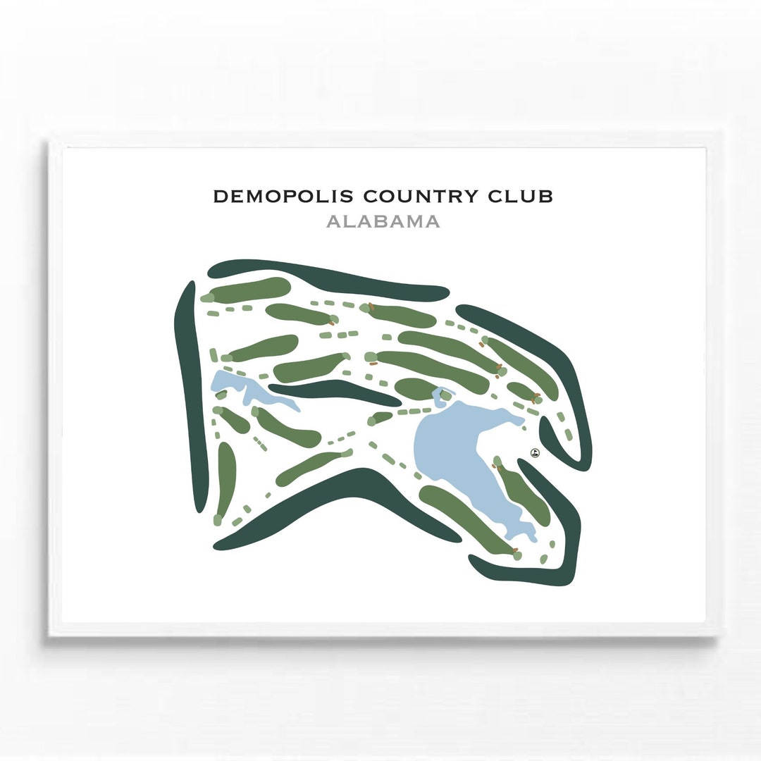 Demopolis Country Club, AL | Golf Course Map, Golf Map, Golfer Gift for ...