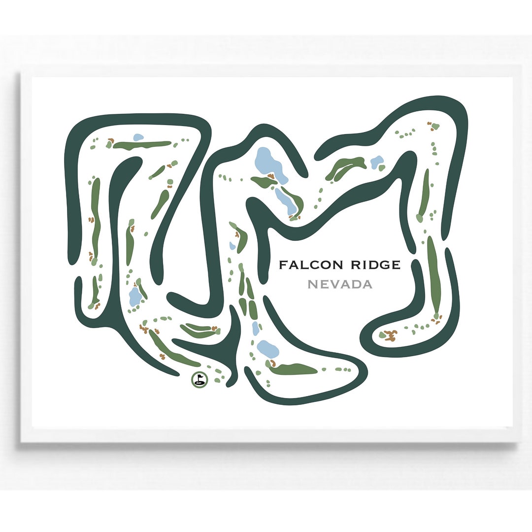 Falcon Ridge Nevada Golf Course Map Golf Gift for Dad - Etsy