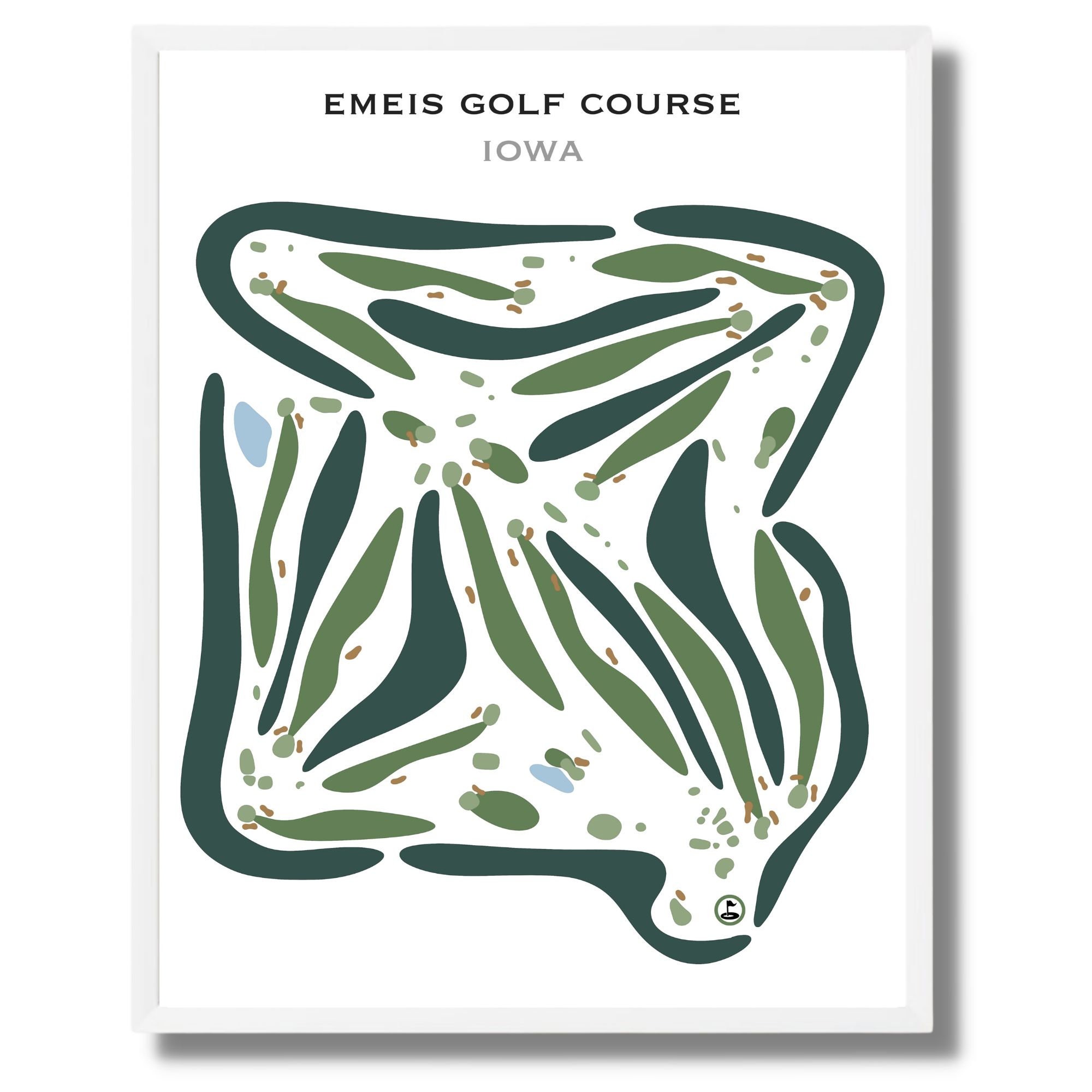 Emeis Golf Course Iowa Golf Course Map Golf Gifts for Dad - Etsy