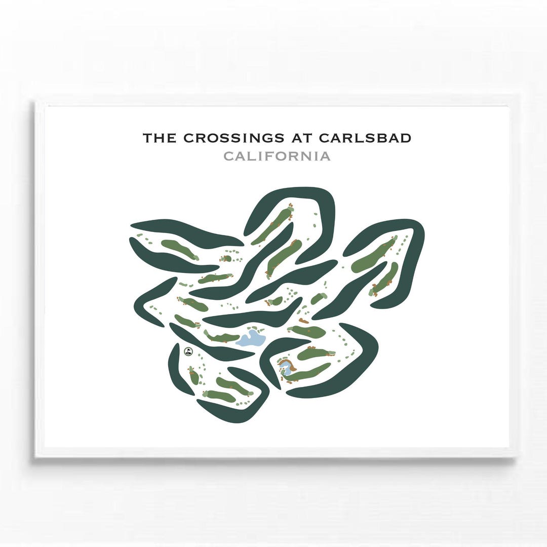 The Crossings at Carlsbad, CA | Golf Course Map, Golf Map, Golfer Gift ...