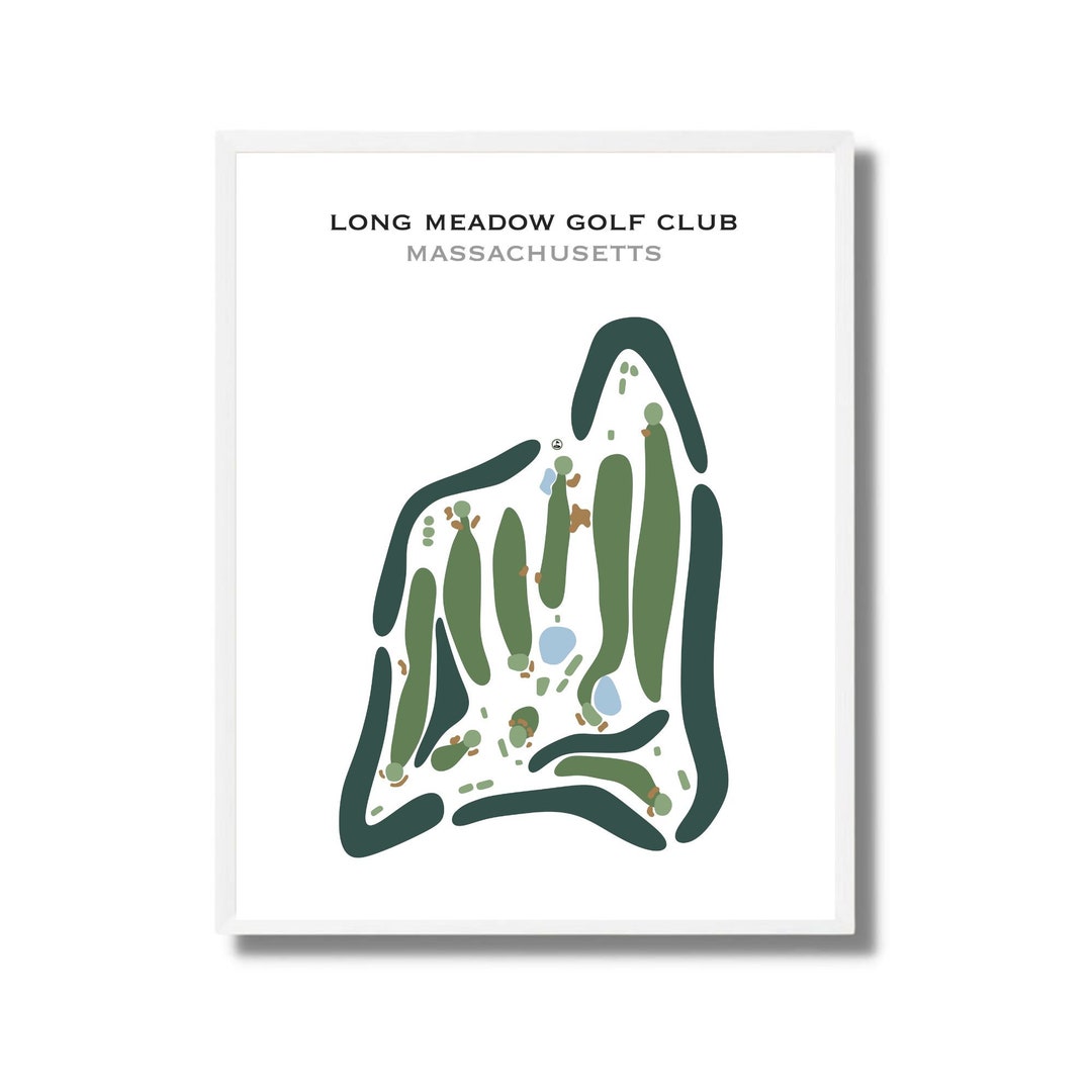 Long Meadow Golf Club, MA | Golf Course Map, Golf Map, Golfer Gift for ...