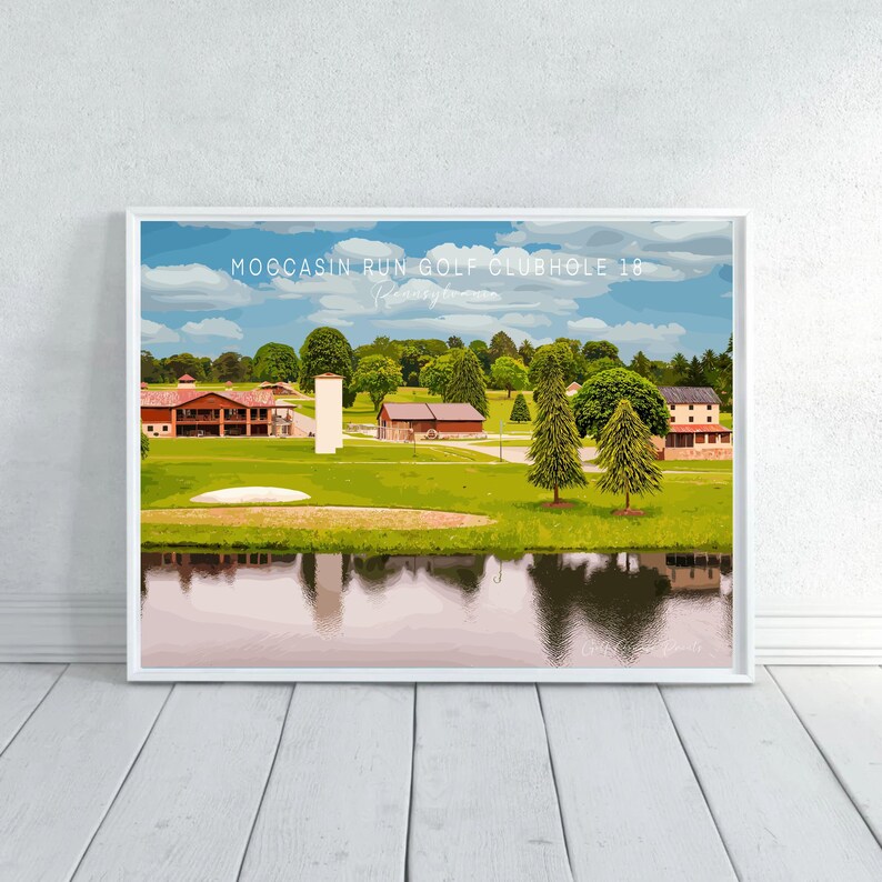 Moccasin Run Golf Club, PA | Signature Hole Golf Art, Golf Décor, Wall ...