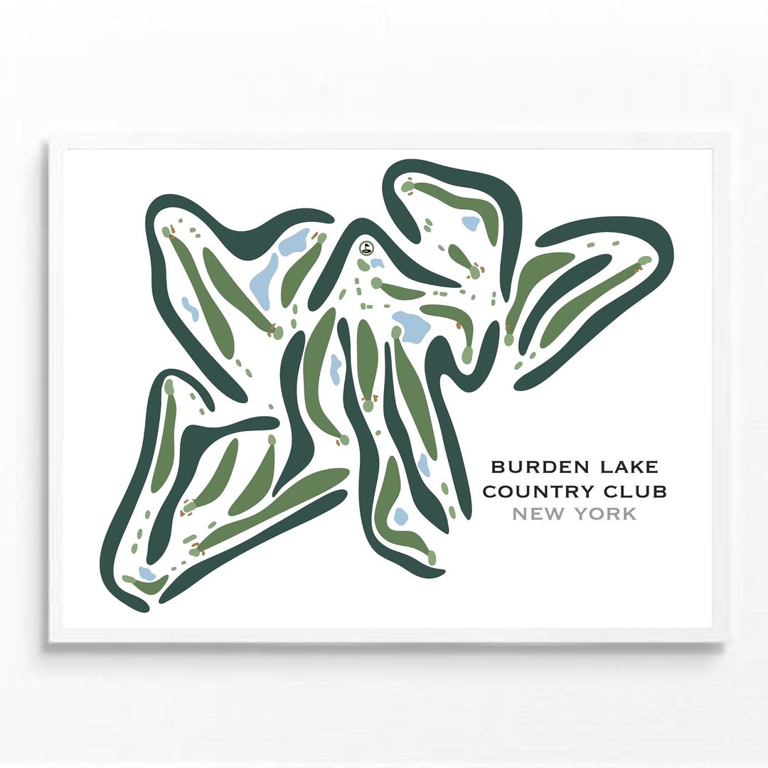 Burden Lake Country Club, New York, Golf Map, Golf Art Prints, Golf ...