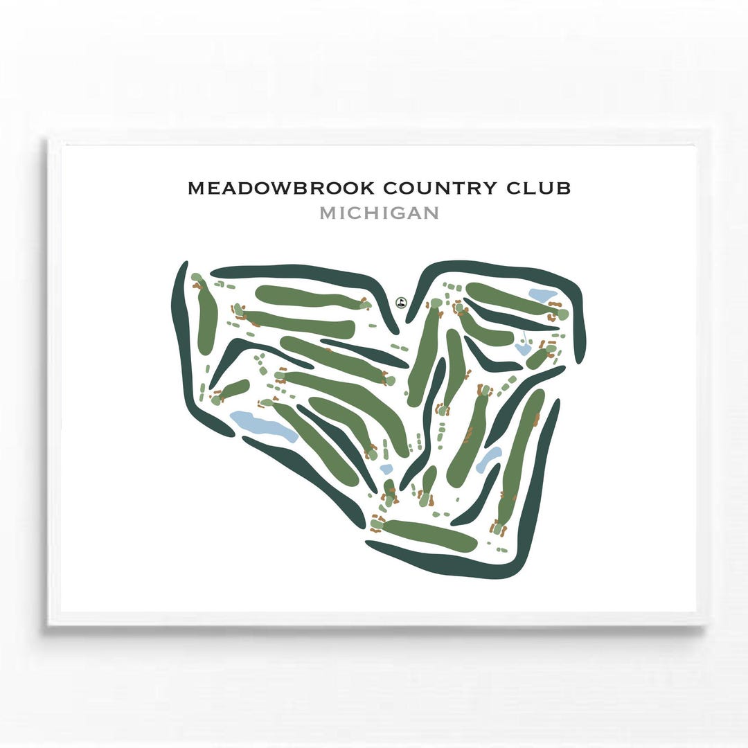 Meadowbrook Country Club, MI | Golf Course Map, Golf Gifts for Dad ...