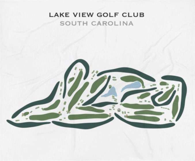 Lakeview Golf Club, SC | Golf Course Map, Golf Map, Golfer Gift for Him ...