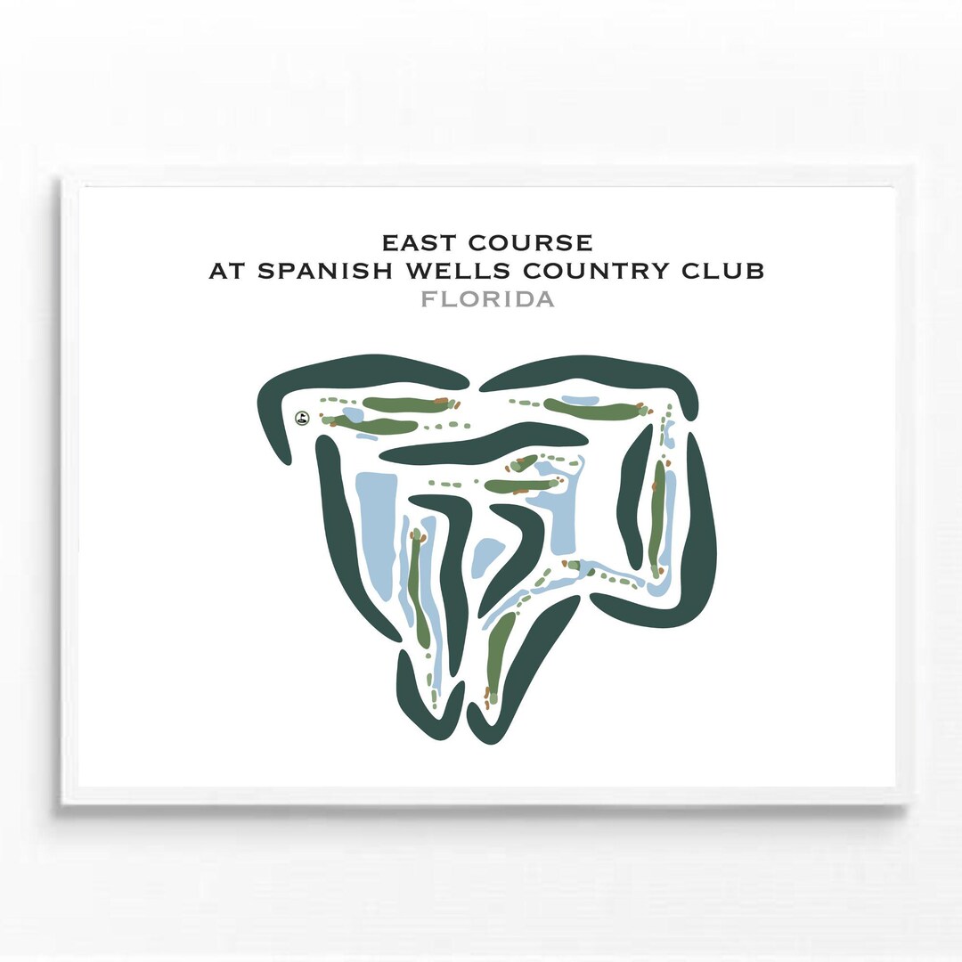 East Course at Spanish Wells Country Club, FL | Golf Course Map, Golf ...