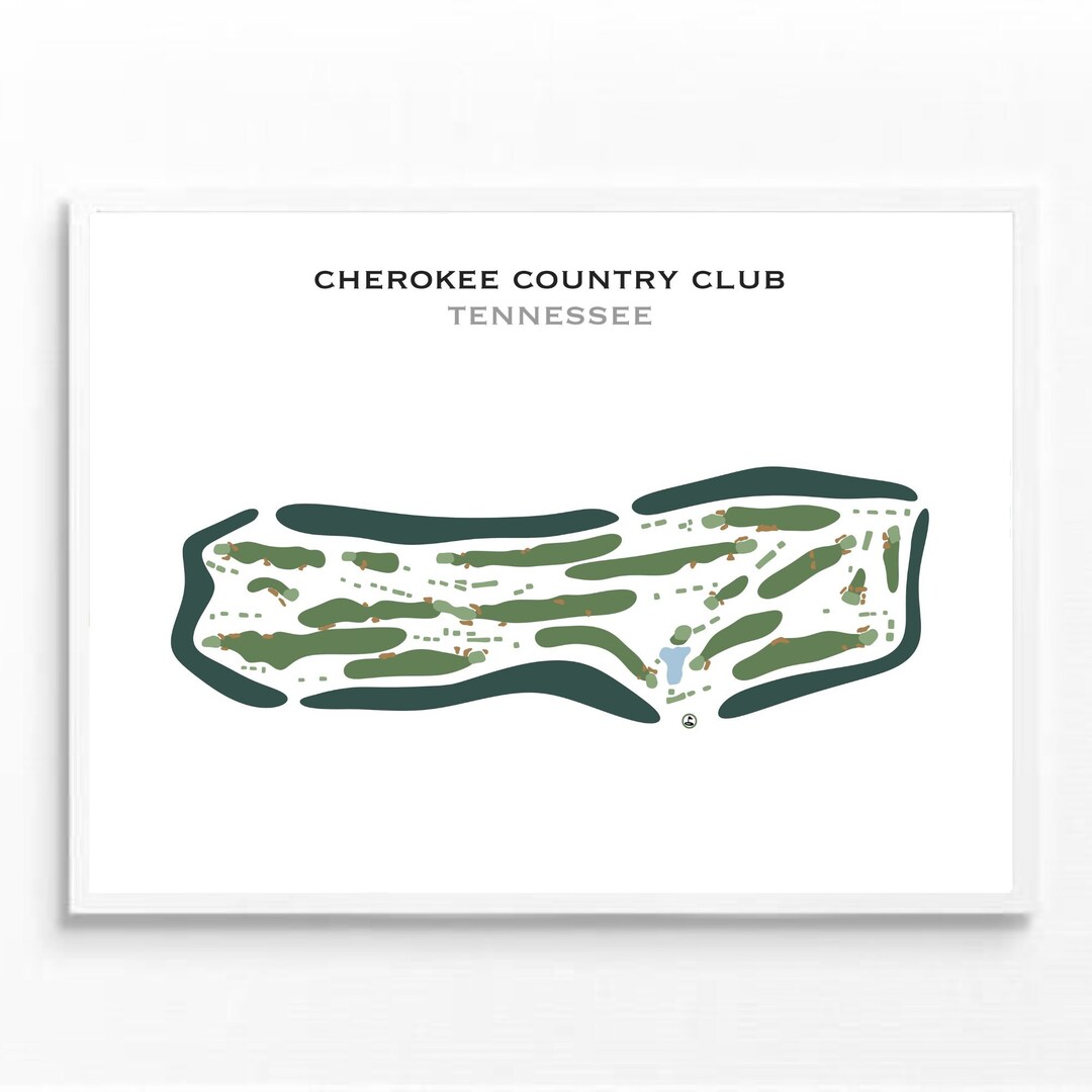 Cherokee Country Club, TN Golf Course Map, Home Decor, Golfer Gift for ...