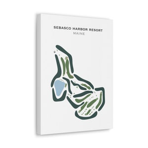 Sebasco Harbor Resort, Maine | Golf Course Map, Golf Map, Golfer Gift ...