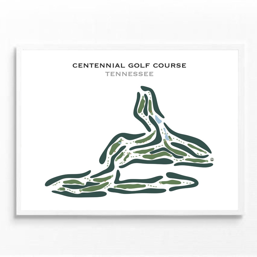 Centennial Golf Course, TN | Golf Course Map, Golf Map, Golfer Gift for ...