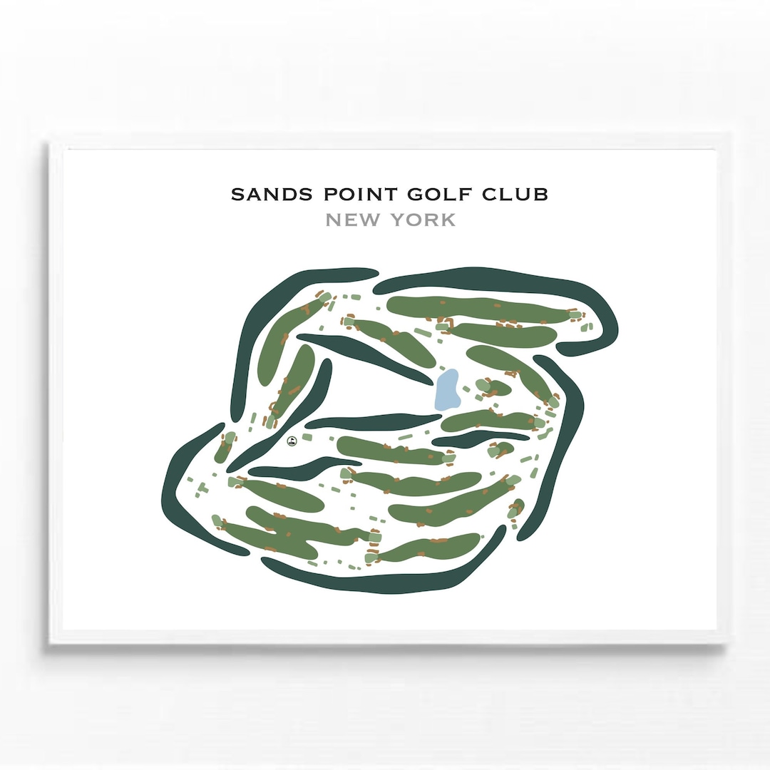 Sands Point Golf Club, NY | Golf Course Map, Golf Map, Golfer Gift for ...
