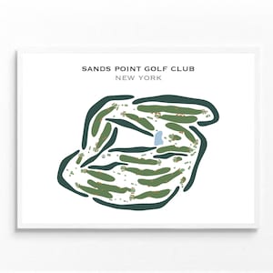 Sands Point Golf Club, NY | Golf Course Map, Golf Map, Golfer Gift for ...