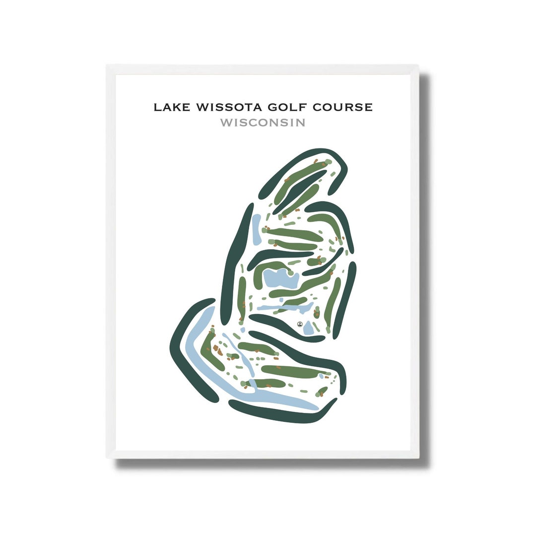 Lake Wissota Golf Course, WI | Golf Course Map, Golf Map, Golfer Gift ...