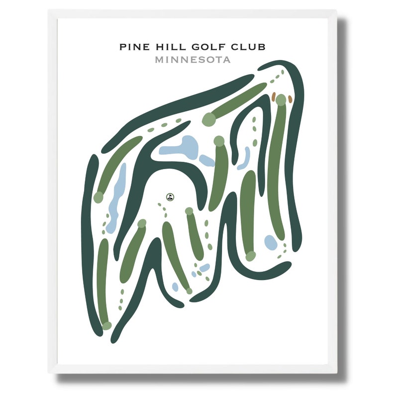 Pine Hill Golf Club MN Golf Course Map Home Decor Golfer - Etsy