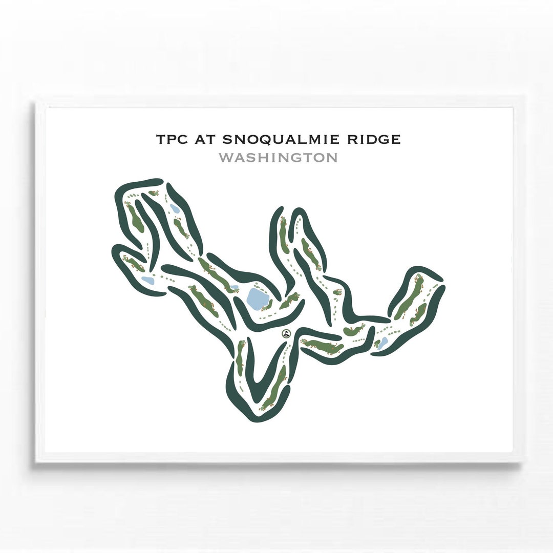 TPC at Snoqualmie Ridge, WA | Golf Course Map, Golf Map, Golfer Gift ...